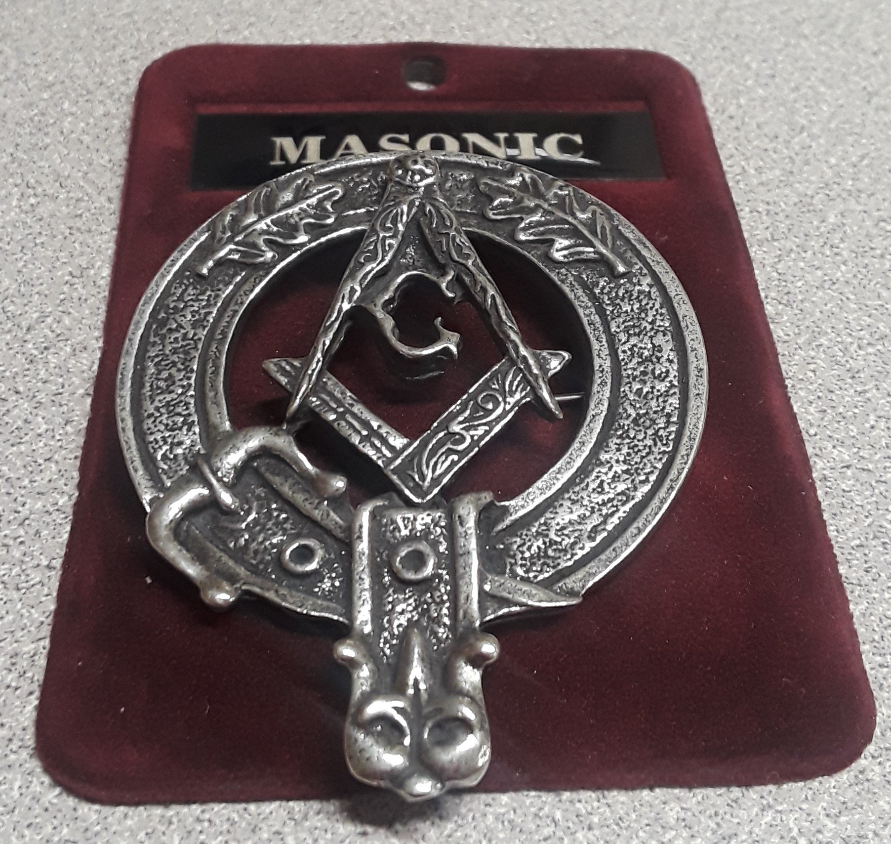 Brushed Pewter Generic (Non-Clan) Crest Badges - Masonic - The Scottish ...