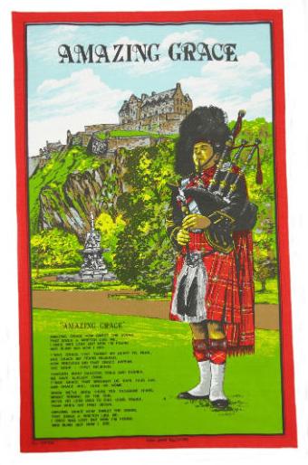 Amazing Grace Tea Towel - The Scottish Tartans Gift Shop